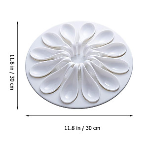 YARNOW Deviled Egg Tray Melamine Platter Serving Dish 12-Hole Porcelain Foie Gras Roe Spoon Meatballs and Shrimp Platter Tableware for Home Restaurant