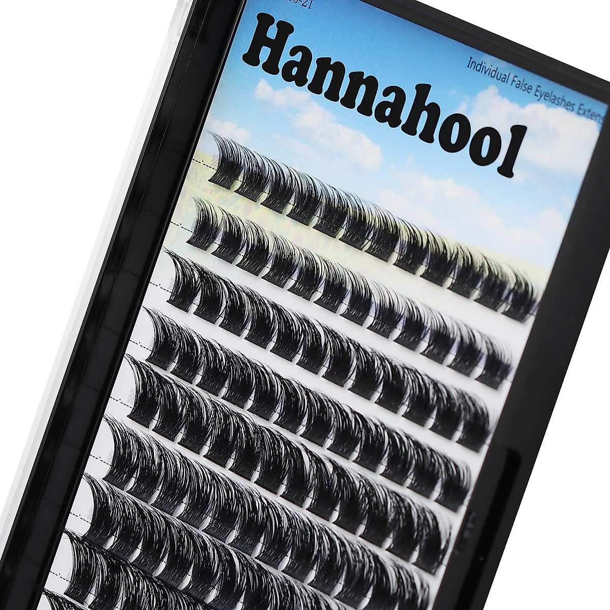 Hannahool 120pcs D Curl Individual Wide Stem Cluster DIY Eye Lashes Extensions Mixed 10-12-14-16mm/14-16-18mm/12-14-16mm Makeup Dramatic Volume Lashes (mixed 10-12-14-16mm)