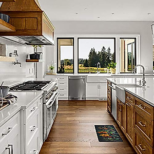 UpNUpCo Artistic Beautiful Anti Fatigue Kitchen Floor Mat - Unique Floor Mats - Pain Relief Padded Kitchen Mats - Floor Mats For In Front Of Sink - Memory Foam 30" X 17.5" X 10mm Cushion Spicy