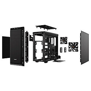 be quiet! Pure Base 600 ATX Midi Tower PC Case| 2 Pre-Installed Pure Wings Fans | Black | BG021
