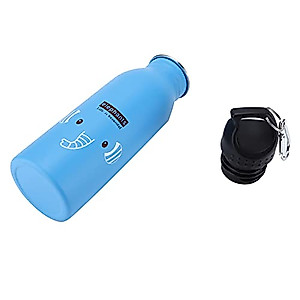 Atyhao Cartoon Water Bottle, Food Grade 500ml Cute Insulated Water Bottle Prevent Leakage Stainless Steel Portable for Climbing for Travel(#1)