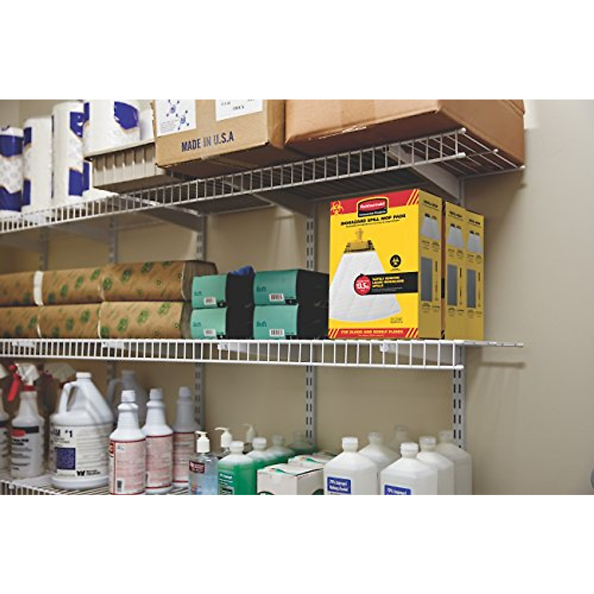 Rubbermaid Commercial Disposable, Highly Absorbant Spill Mop Pads for Spill Mop 2031093, Gray (2017059)(10-Pack)