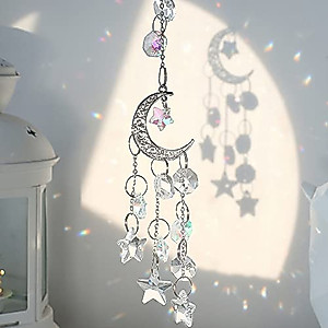 Artilady Sun Catchers Indoor Window - 4 Pack Crystal Suncatcher Kit Stained Glass Window Hanging Rainbow Maker Garden Backyard Ceiling Decor for Bedroom for Mother Daughter