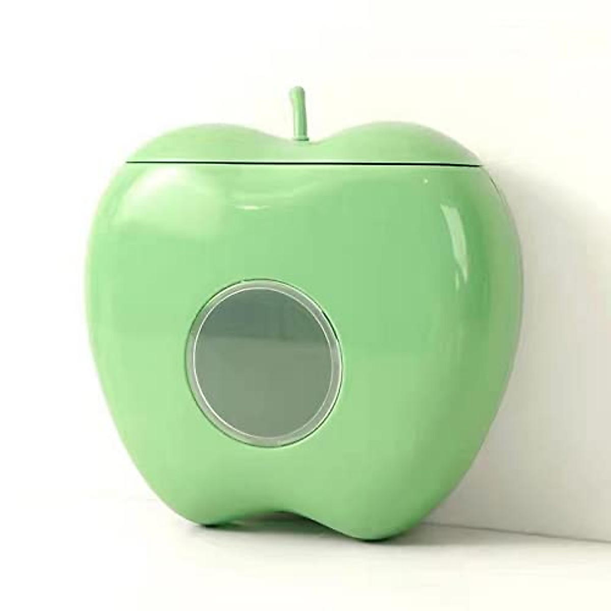 Fresh Keeping Bag Storage Box Wall-mounted Punch-free Large Capacity Space-saving Dustproof Apple Shape Food Cover Cling Film Food Wrap Shower Caps Container Organizer Dispenser for Kitchen Bathroom