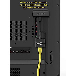 fire-Cable Ethernet Adapter for WiFi TVSticks & Streaming Media Players (Connects TV Stick to a Ethernet for Fast Playback, Streaming and Less Buffering)