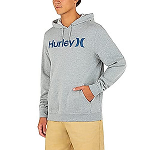 Hurley Men's One and Only Solid Summer Hoodie, Dark Grey Heather, Large
