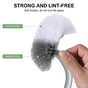 SetSail Toilet Brush Compact Size Toilet Bowl Brush and Holder Curved Handle Small Size Toilet Brushes for Bathroom Dense and Durable Toilet Cleaner Brush for Deep Cleaning