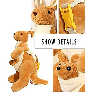 Curtain Tie Back 2 Pack Cute Animals Jungle Kangaroo Cartoon Buckle Curtain Tie Backs for Kids Room,Curtain Holdebacks for Drapery,Window Curtain Tiebacks Holder (Kangroo Yellow)