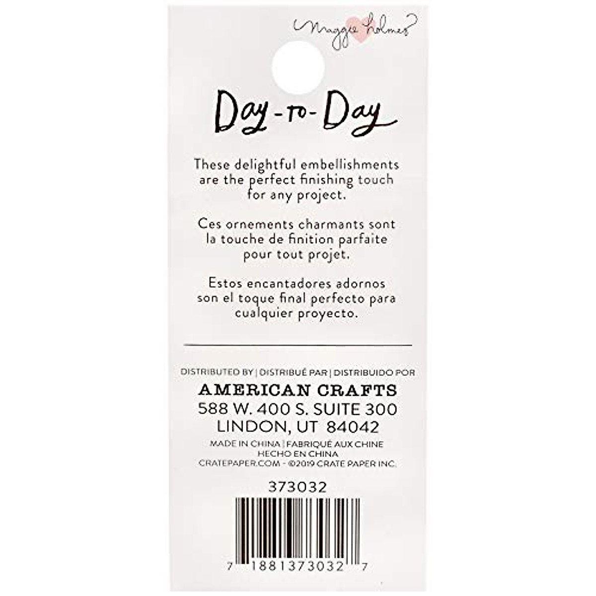 Crate Paper CHARM BOOKMARK FLORAL