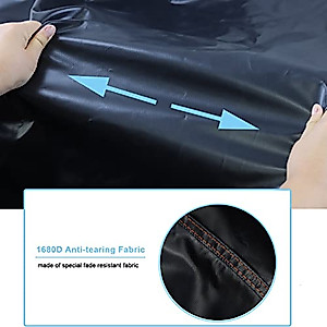 1680D Grill Cover for Masterbuilt 800, 560 Digital Charcoal Smoker Cover, MB20040221 Gravity Series 800 Digital Charcoal Griddle, Grill and Smoker Combo, Waterproof, Black