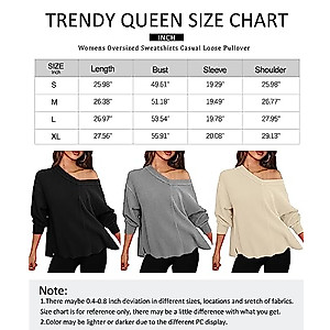 Trendy Queen Sweatshirts for Women Hoodies Sweaters Oversized Tops Comfy Casual Outfits Pullover Loose Fashion Fall Winter Clothes 2023 Brown