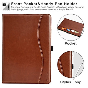 ZtotopCases for New iPad 9th/8th/7th Generation Case 10.2 Inch 2021/2020/2019, Premium PU Leather Folding Stand Cover for iPad 10.2" 9/8/7 Gen, Brown