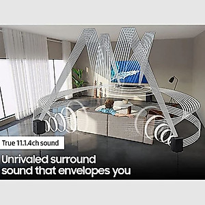 SAMSUNG HW-Q990B 11.1.4ch Soundbar w/Wireless Dolby Atmos/DTS:X and Rear Speakers, 2022 HW-Q990B/ZA Bundle with Sony RF400 Wireless Home Theater Headphones and 2 Deco Gear HDMI Cables