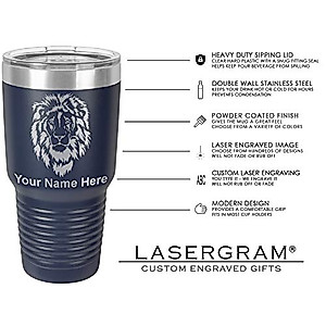 LaserGram 30oz Vacuum Insulated Tumbler Mug, EMT Emergency Medical Technician, Personalized Engraving Included (Navy Blue)