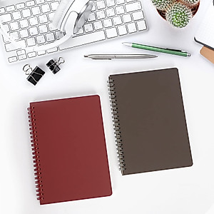 Toplive A5 Spiral Notebook, 2 Pack 8.25"x5.75" PP Hardcover Notebook Ruled Lined Journal Notebook 80 Sheets / 160 Pages for Student Office School Supplies