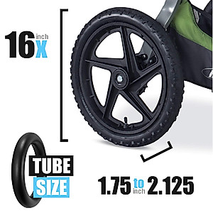 Stroller Tire Pump & Tube Replacement for BOB Jogging Strollers (BOB Revolution Flex, Pro Se, Strides, Duallie Joggers)