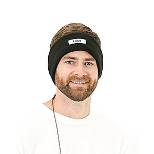 CozyPhones Fleece Sleep Headphones - Over Ear Headphones from Ultra Thin Earphones for Side Sleepers, Meditation, Running, Laptop, and Phone - Black