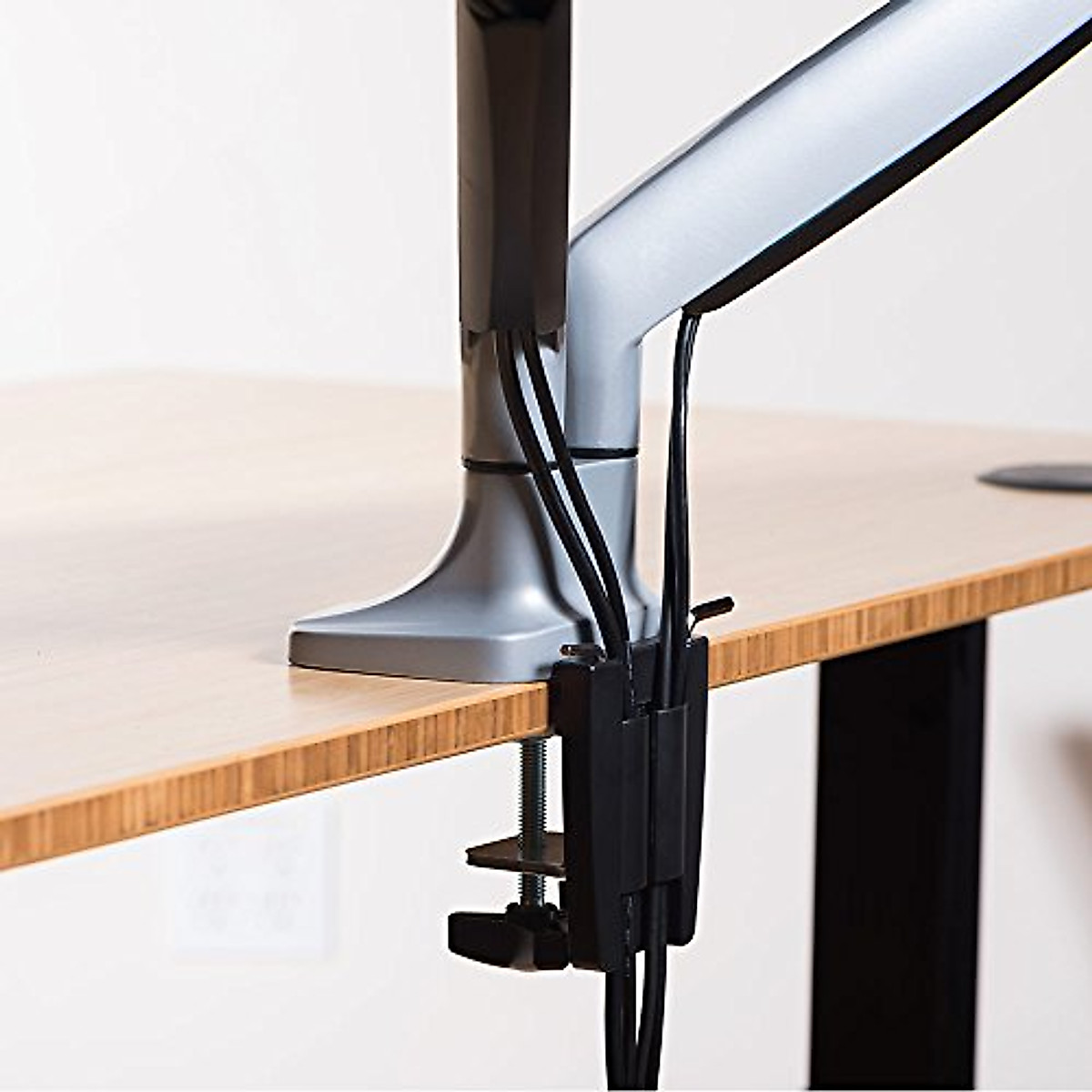 Fully Jarvis Dual Monitor Mounting Arm - fits up to 32" Computer Displays (Dual, Black)