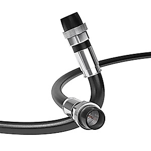 THE CIMPLE CO 50' Feet, Black RG6 Coaxial Cable with Rubber booted - Weather Proof Indoor/Outdoor Rated Connectors, F81 / RF, Digital Coax for CATV, Antenna, Internet, Satellite, and More