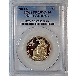 2014 S Proof Sacagawea Native American Dollar PCGS PR 69 DCAM New Blue Label