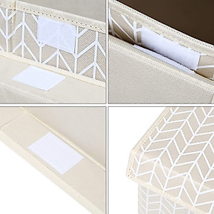 Mayniu Large Toy Storage Box Chest with Lid, Sturdy Toys Boxes Bin Organizer Baskets for Nursery, Closet, Bedroom, Playroom 25"x13" x16" (Beige)