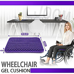 JOOM Gel Seat Cushion for Long Sitting – Back, Sciatica, Hip, Tailbone Pain Relief Cushion – Gel Seat Cushion for Office Chair, Cars, Long Trips – Egg Seat Gel Cushion for Wheelchair Pressure Relief