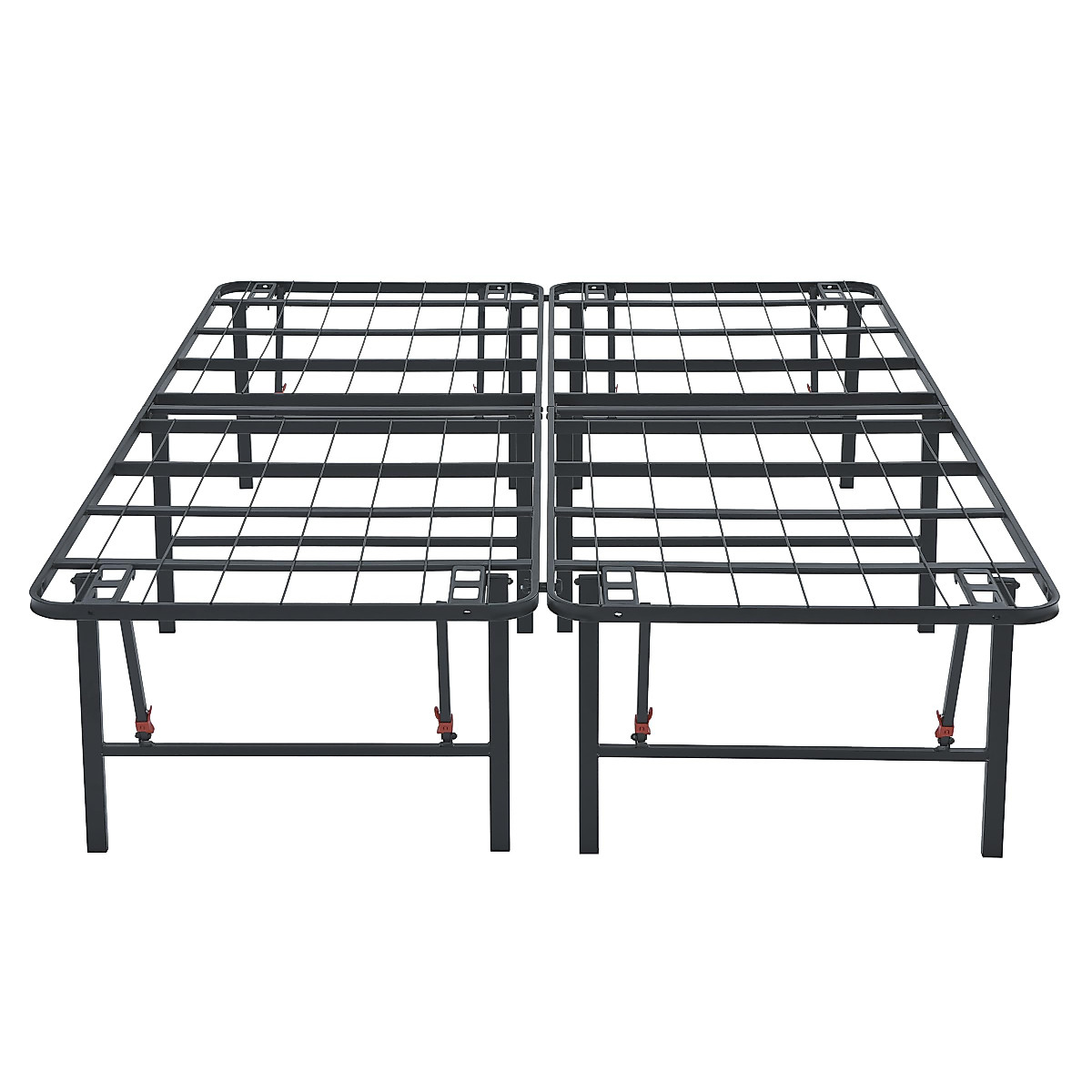 Amazon Basics Foldable Metal Platform Bed Frame with Tool Free Setup, Sturdy Steel Frame, No Box Spring Needed, Full, Black, 75 x 54 x 18 inches (LxWxH)