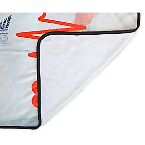 Surreal Entertainment Grey's Anatomy McSteamy Plush Fleece Throw Blanket | Super Soft Decorative Cover For Sofa And Bed, Cozy Home Decor Room Essentials | 45 x 60 Inches, Blue, One Size