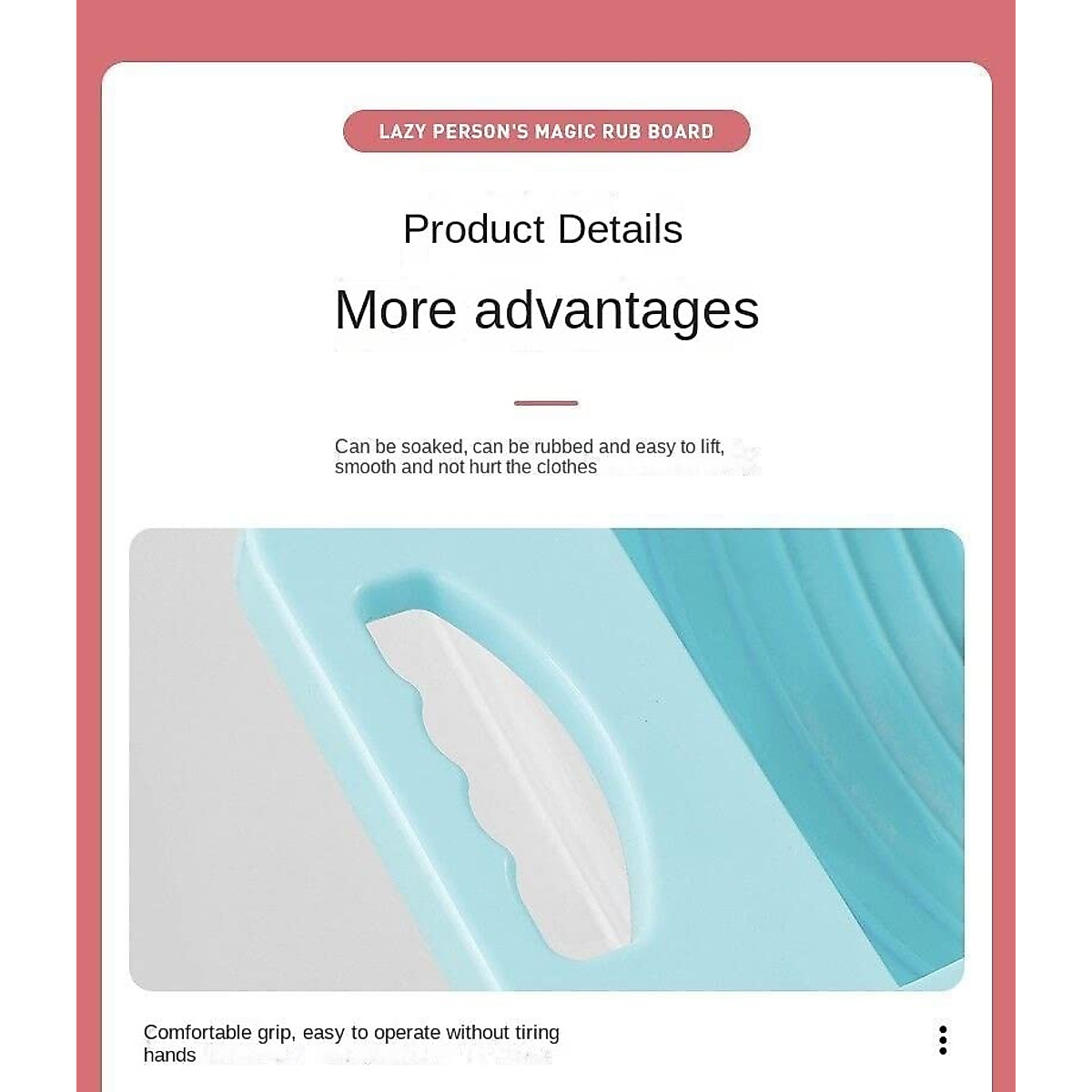 NANHAN Portable Mini Washboard, Plastic Washboard for Personal Underwear Socks, for Hand Washing Clothes and Small Delicate Articles…