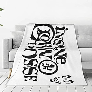 Insane Hip Clown Hop Posse Throw Blankets Flannel Blanket Lightweight Throw Blanket for Couch Bed Soft Warm Cozy 80"x60"