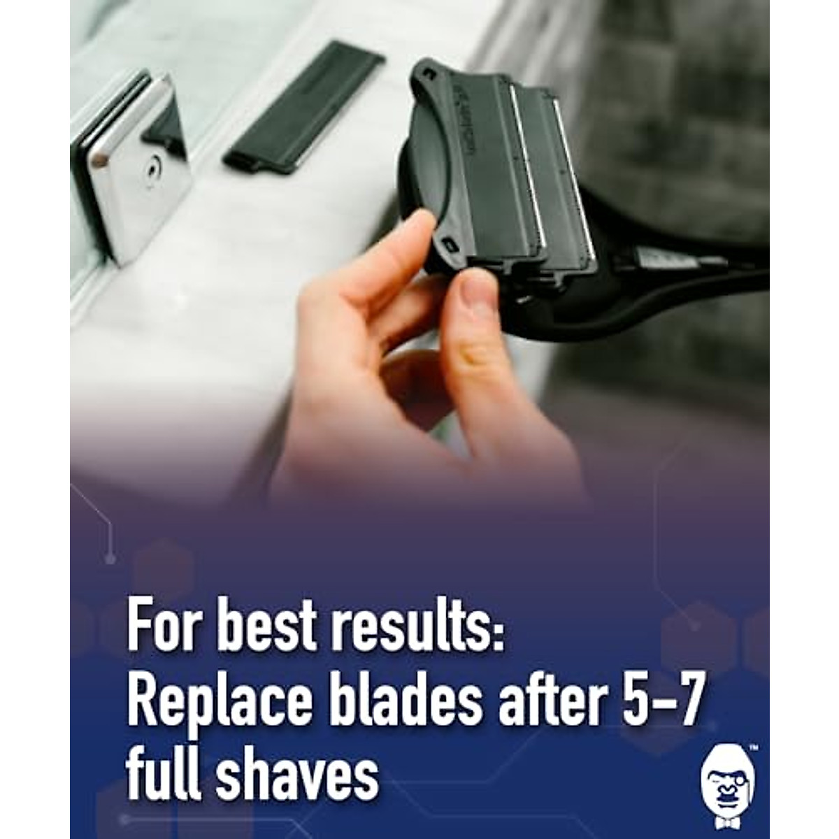 baKblade 2.0 Back Hair and Body Shaver Refill Cartridges for 2.0 and 2.0 Elite Shavers - Dryglide Technology (12 Razors Included)