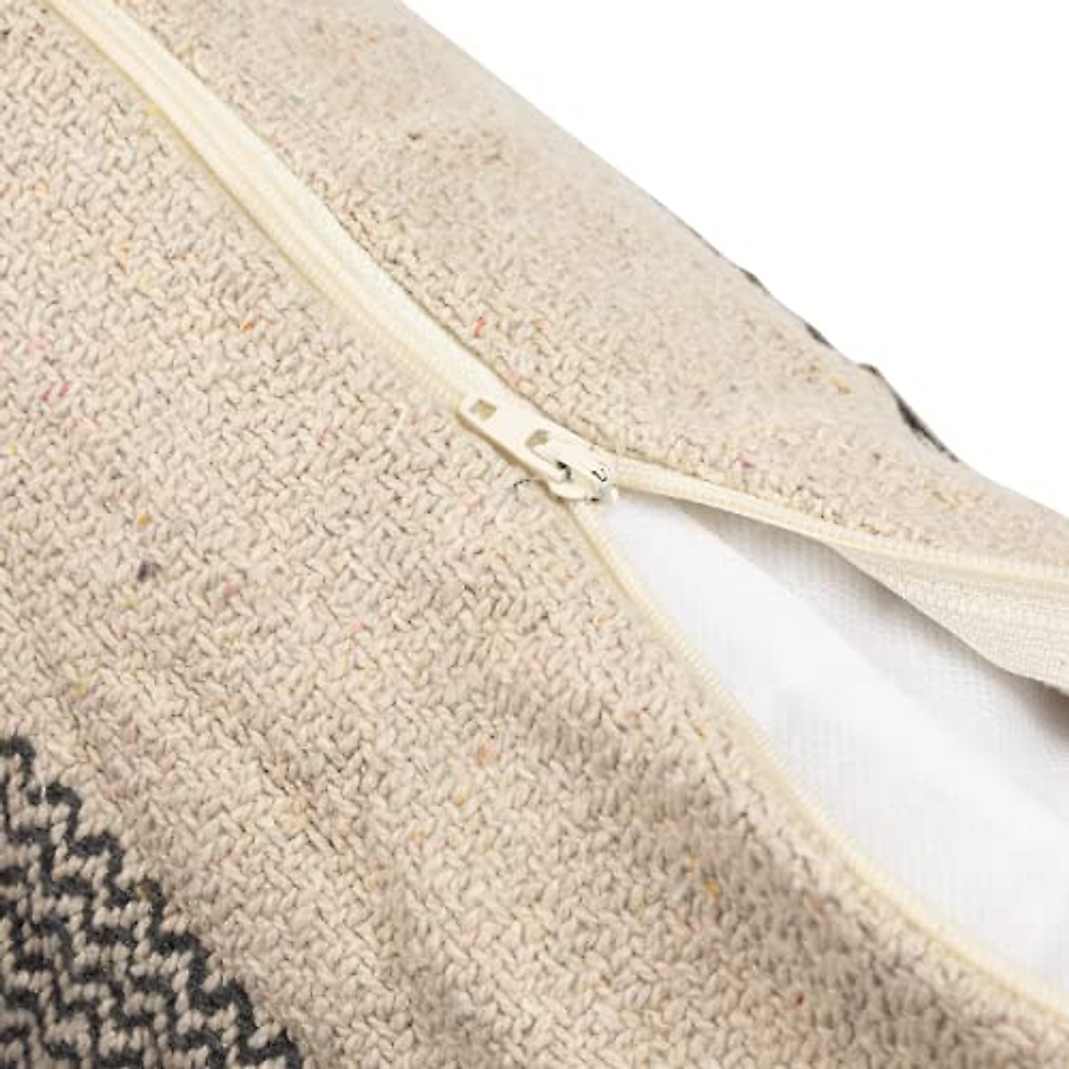 Bloomingville Recycled Cotton Blend Pillow with Tassels, Grey