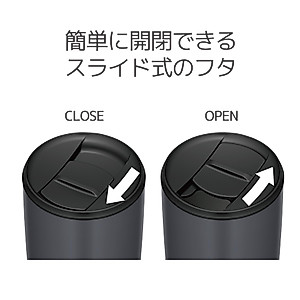 Thermos JDP-301 DGY Vacuum Insulated Tumbler with Lid, 10.1 fl oz (300 ml), Dark Gray