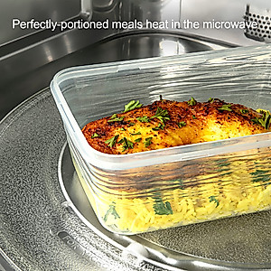 Stretch and Fresh Leak-Proof Food Container Set Stackable, BPA-Free Silicone w/ Airtight Lids for Solids, Soups and Sauces, Freezer-Safe Great for Meal Preparation