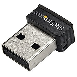 StarTech.com USB 150Mbps Mini Wireless N Network Adapter - 802.11n/g 1T1R Wi-Fi Adapter (USB150WN1X1)