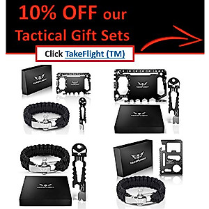 TAKEFLIGHT Tactical Pen Survival Gear – Aircraft-Grade Aluminum Tactical Multi Tool – Rugged, Lightweight EDC Pen Survival Tool with Glass Breaker - Cool Gadgets for Men - Father's Day Gifts for Men