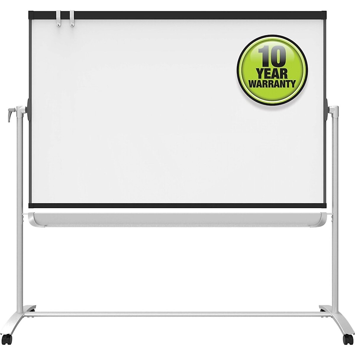 Quartet Easel, Magnetic, 6' x 4', Reversible, Whiteboard/Flipchart, Prestige 2 Mobile Presentation, Graphite Frame (ECM64P2)