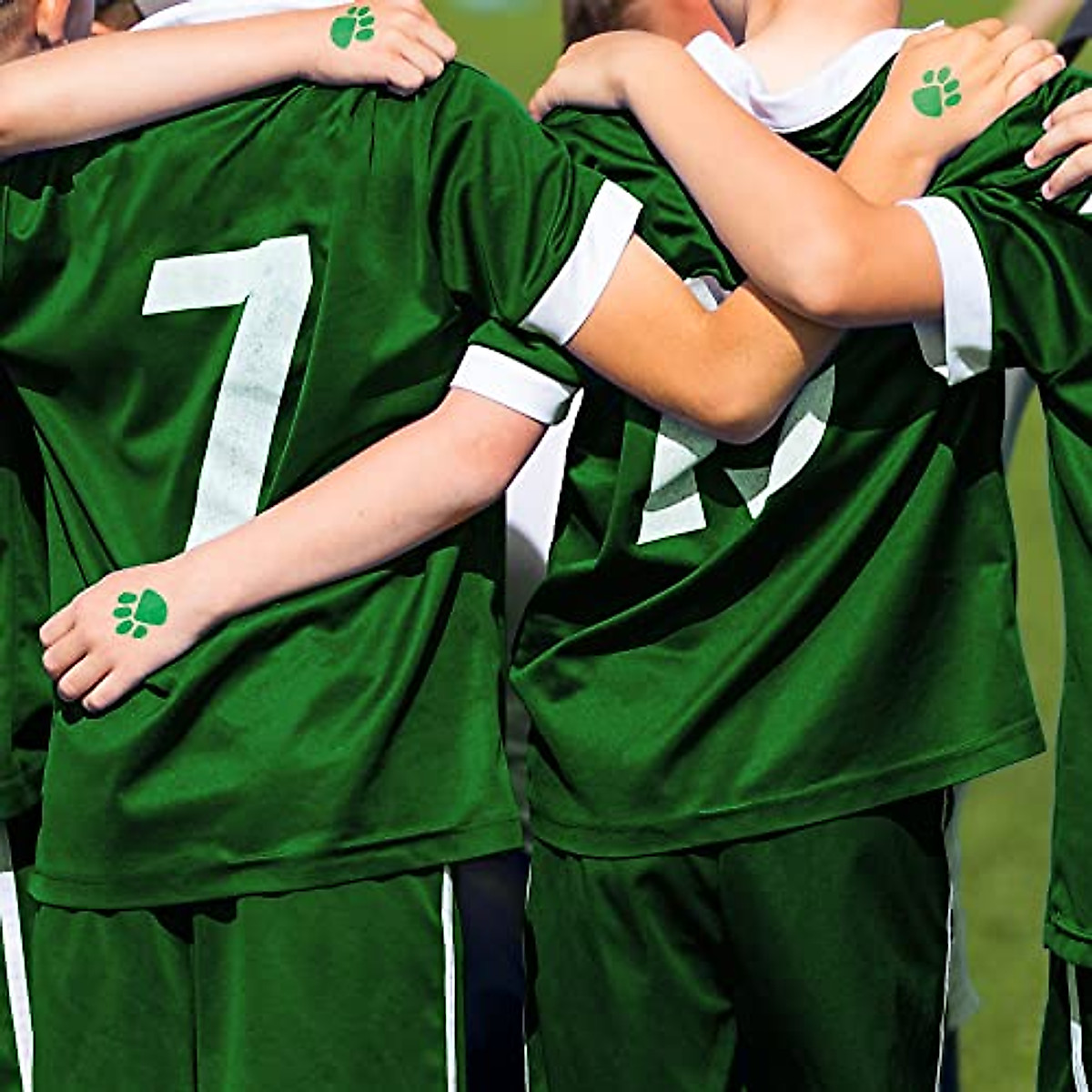 FashionTats Green Paw Prints Temporary Tattoos | 20-Pack | Skin Safe | MADE IN THE USA | Removable