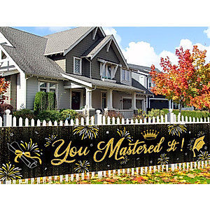 Yarcooly Graduation Decorations Class of 2024 Congratulations Grad Fence Banner Mastered It Graduation Party Masters Graduation Decorations