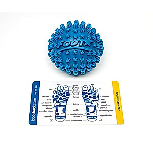 Body Back Foot Star Massager Ball and Plantar Fasciitis Roller - Soothe Foot Stress, Discomfort, Aches, & Tightness (2-Inch, Blue)