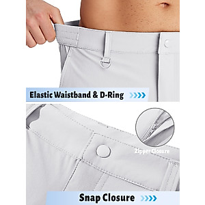 TACVASEN Mens Golf Shorts White Shorts Mens Cargo Shorts Lightweight Quick Dry Shorts Men Hiking Fishing Casual Shorts