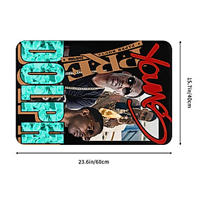 BeverlyJHoward Young Rapper Dolph Carpet Bedroom Living Room Floor Mat Anti-SlipHome Decoration Carpet 16x24in