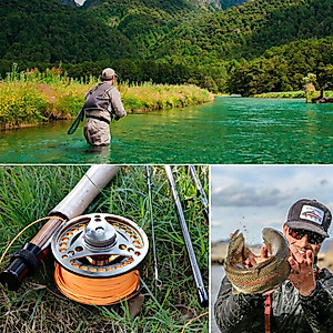 Fly Fishing Reel Large Arbor 2+1 BB with CNC-machined Aluminum Alloy Body and Spool in Fly Reel Sizes 5/6