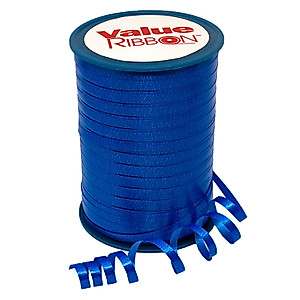 Value Ribbon Crimped 3/16" X 500 YD Birthday Decorations Curling Ribbon for Gift Wrapping, Royal Blue Ribbons for Crafts, Art Supplies and Birthday Gifts for Women and Men