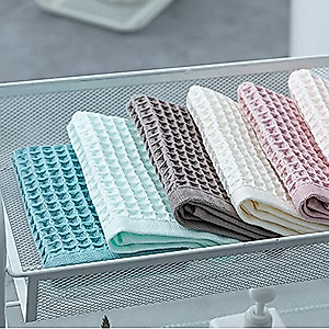 HOIRIX 2-Pack Waffle Weave Face Towels Cotton Highly Absorbent & Quick Drying Hand Towel ( Color : White , Size : 2Pack )