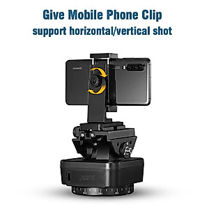 Mcoplus YT-1000 Remote Control Pan Tilt Head, Automatic Motorized Rotating Panoramic Head for Smartphones/DSLR Cameras/Action Cameras (Limited Weight Under 1kg)