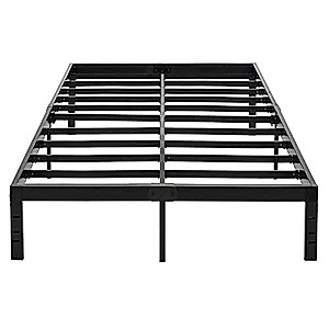 Joceret 18 Full Size Metal Platform Bed Frame,Base,Non-Slip,Sturdy and Durable,Easy Assembly,Ample Storage Space,No Box Spring Needed,Minimalism,Adult,Rooms,Black