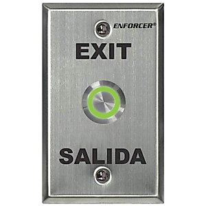 Seco-Larm Enforcer Push-to-Exit Plate, Vandal Resistant, Illuminated (SD-7275SGEX1Q)