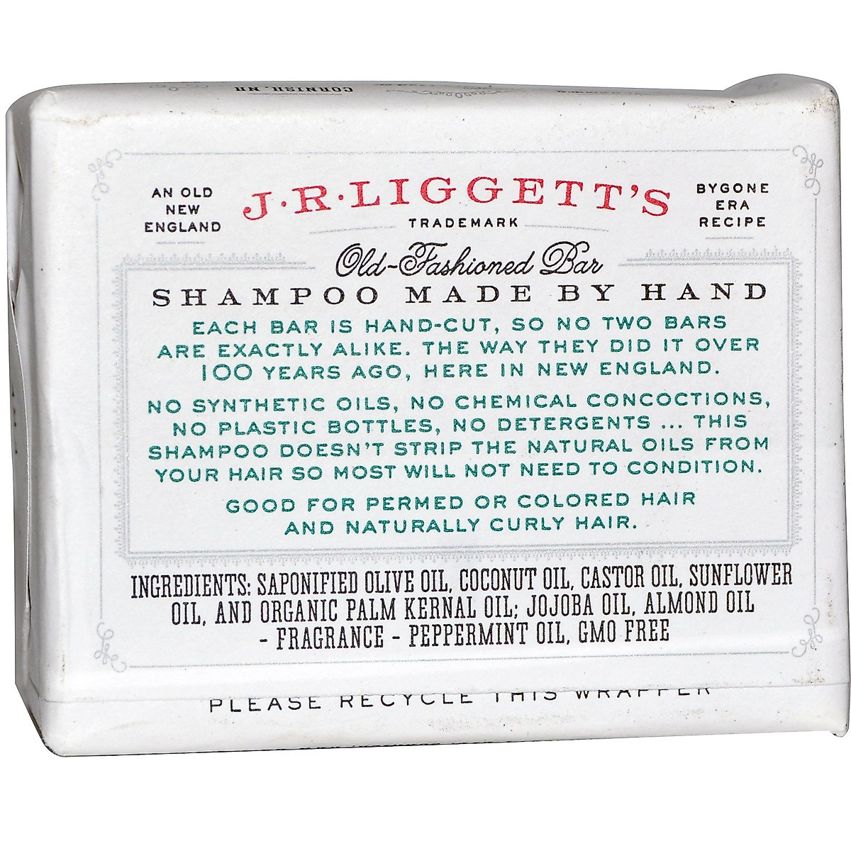 J.R. Liggett's Jojoba and Peppermint Shampoo Bar 3.5 Ounces (Pack of 6)