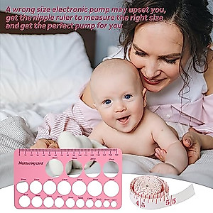 Nipple Ruler, Geepen Silicone Nipple Measurement Tool for Flanges Soft Flange Size Measure for Nipples Breast Flange Measuring Tool New Mothers Must Haves Pink Square